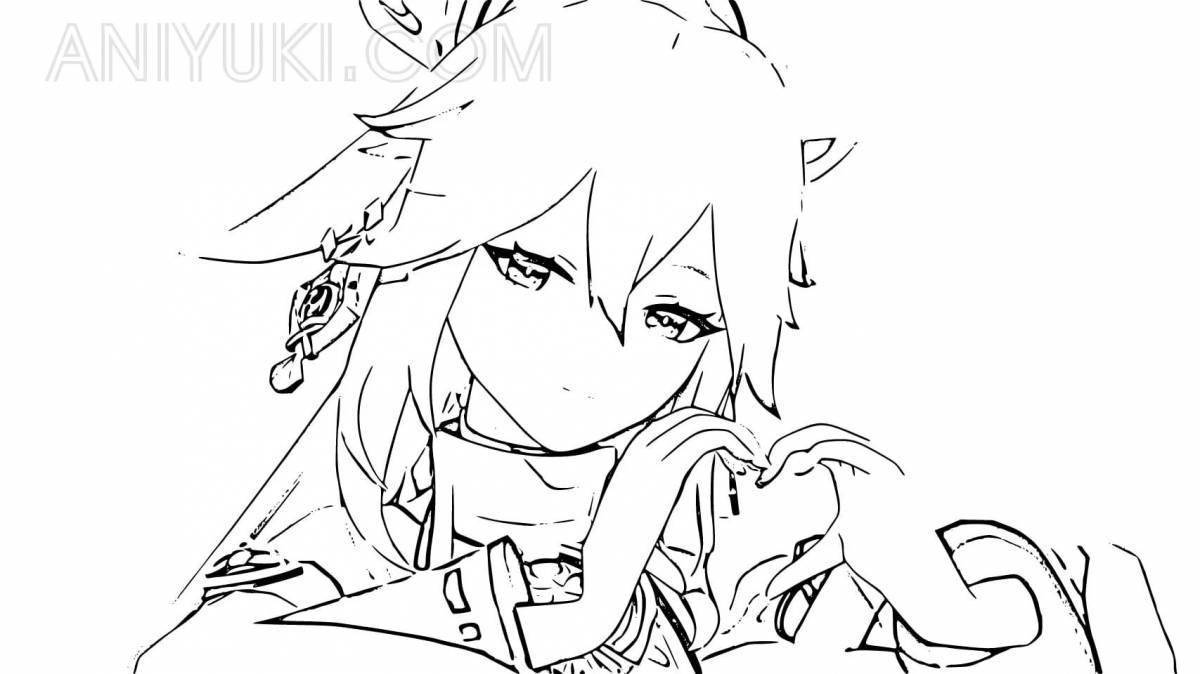 Coloring Pages Genshin impact yae miko (39 pcs) - download or print for ...