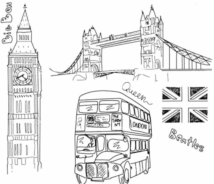 Coloring Pages London Attractions (29 pcs) - download or print for free ...