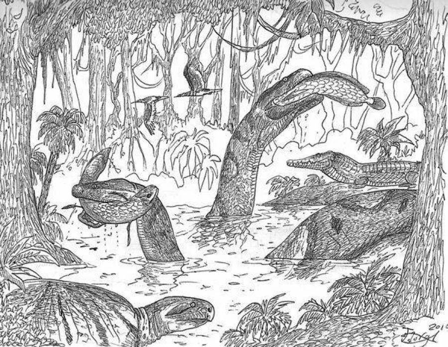 Coloring Pages Titanoboa (29 pcs) - download or print for free #12845