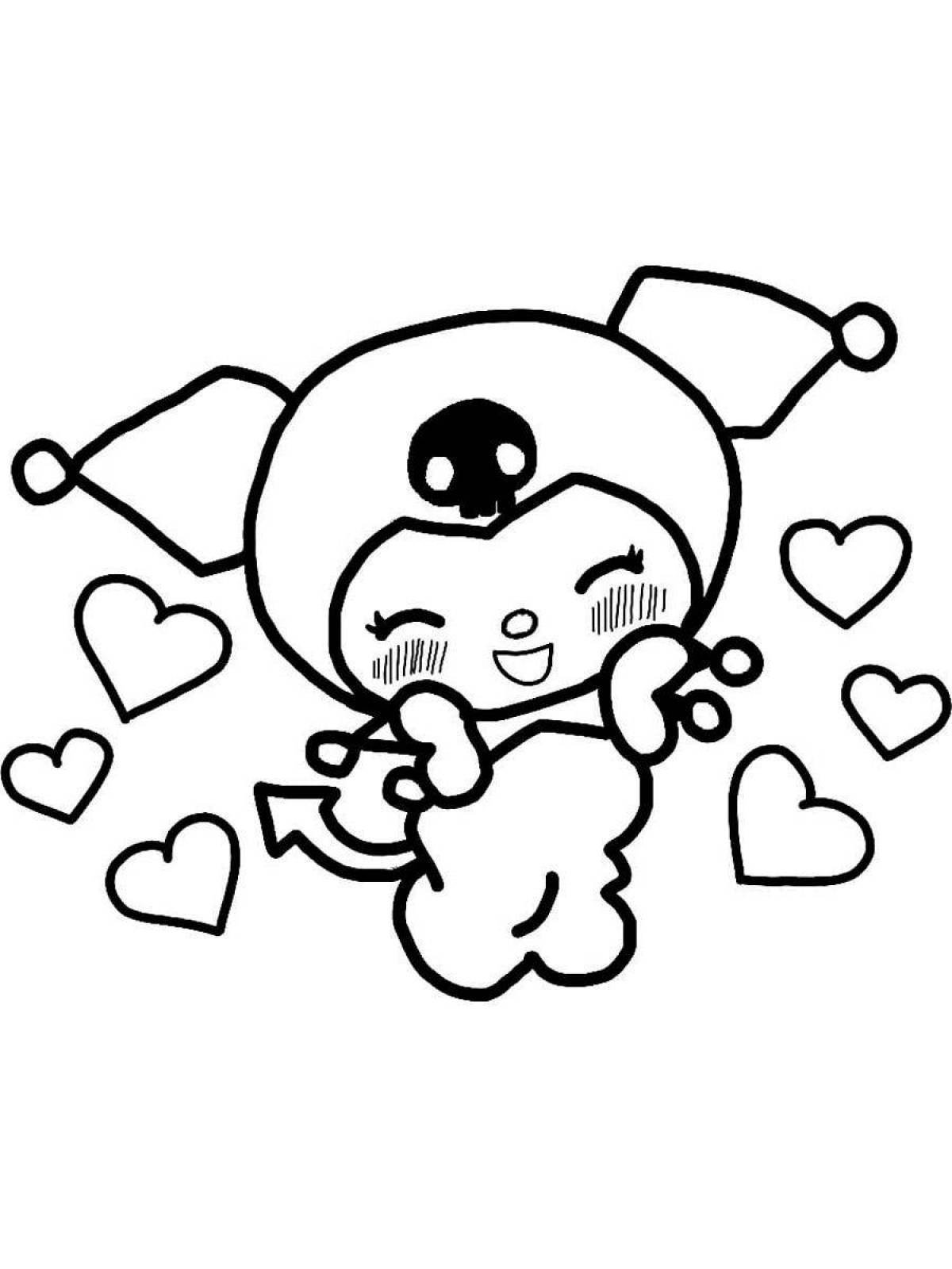 Coloring Pages Hello kitty black and white kuromi (28 pcs) - download ...