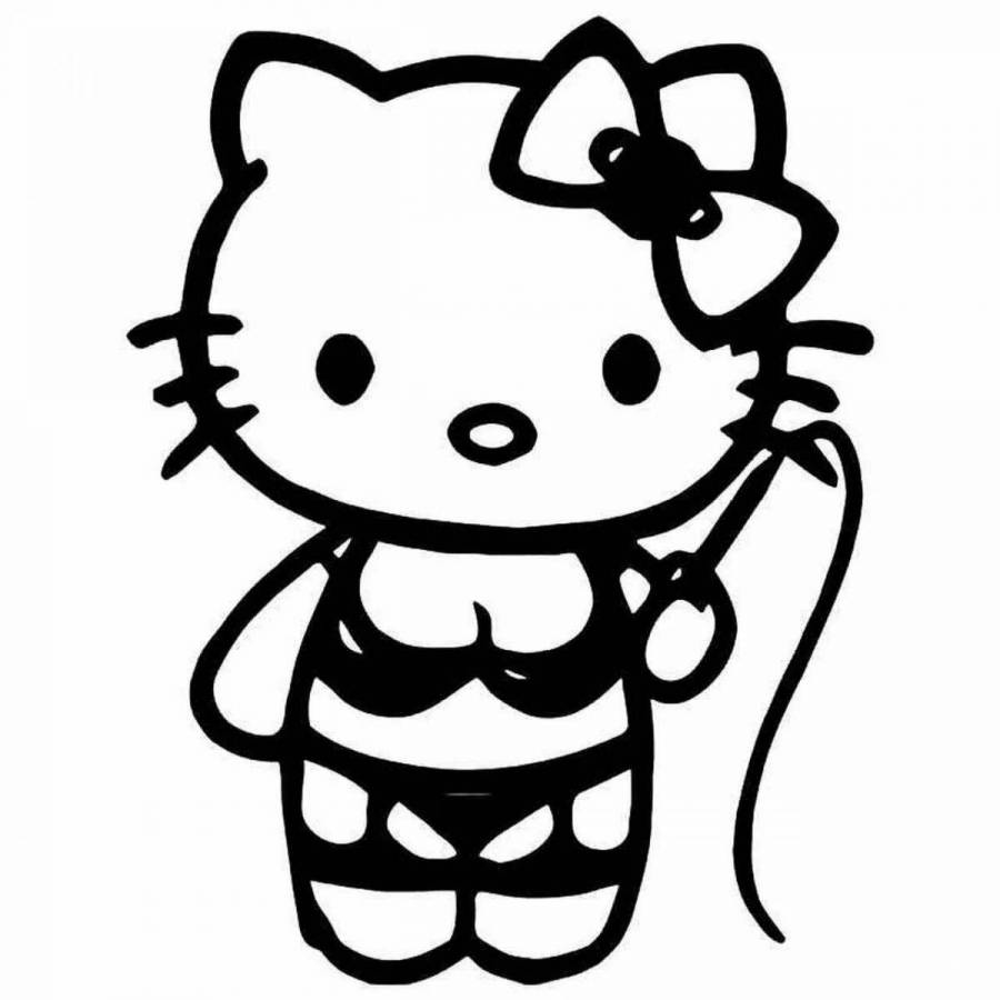 Coloring Pages Hello kitty black and white kuromi (28 pcs) - download ...