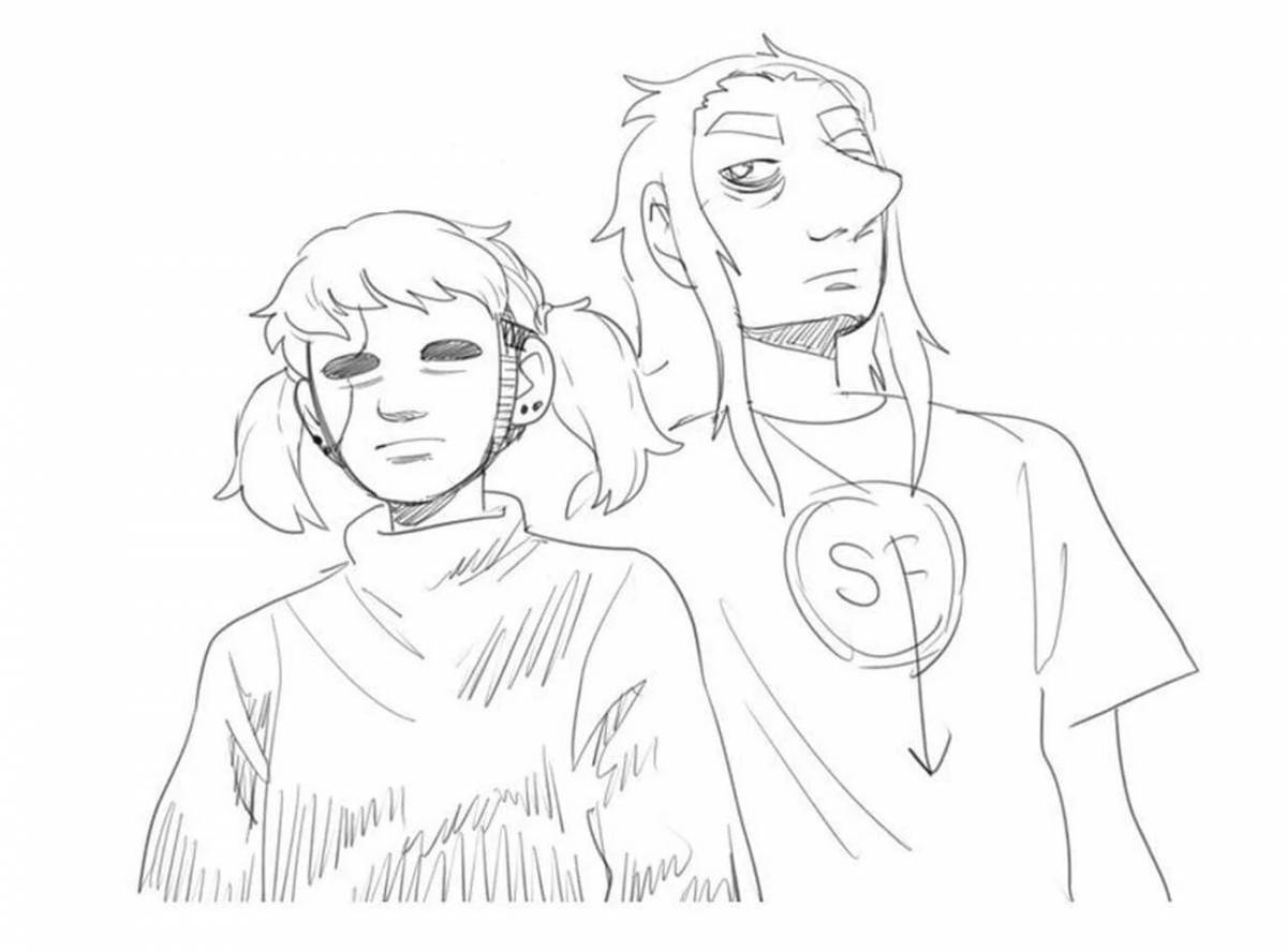 Coloring Pages Sally face (27 pcs) - download or print for free #13655