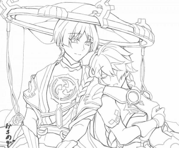 Coloring Pages Albedo genshin (27 pcs) - download or print for free #13725