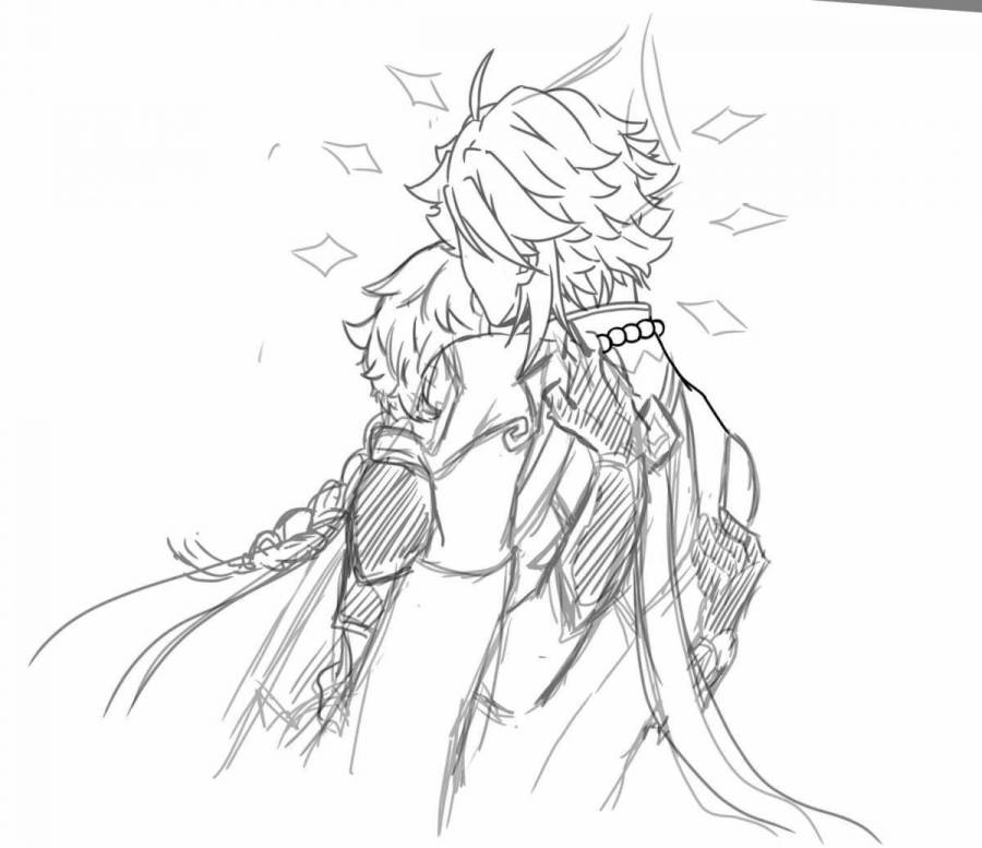 Coloring Pages Albedo genshin (27 pcs) - download or print for free #13725