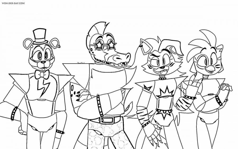 Coloring Pages Animatronics fnaf 9 (25 pcs) - download or print for ...