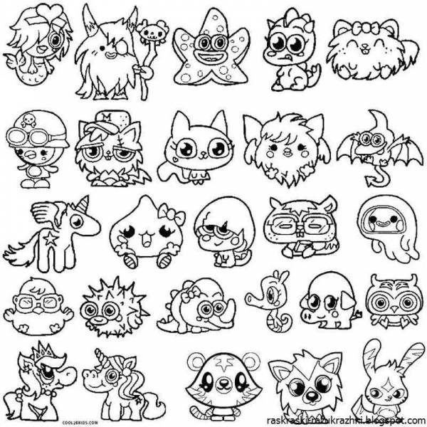 Coloring Pages Pictures small for stickers (39 pcs) - download or print ...