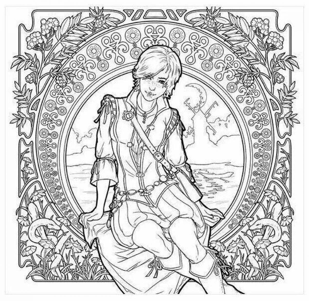 Coloring Pages Adult game (38 pcs) - download or print for free #15222