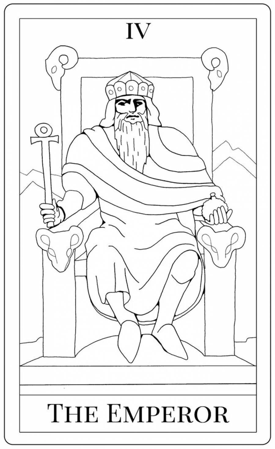 Coloring Pages Tarot cards (38 pcs) - download or print for free #15196