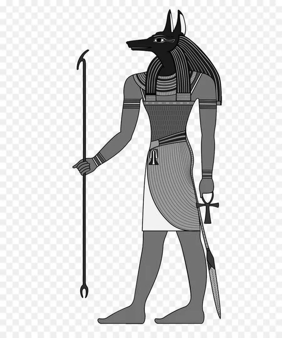 Coloring Pages Anubis god of ancient egypt (36 pcs) - download or print ...