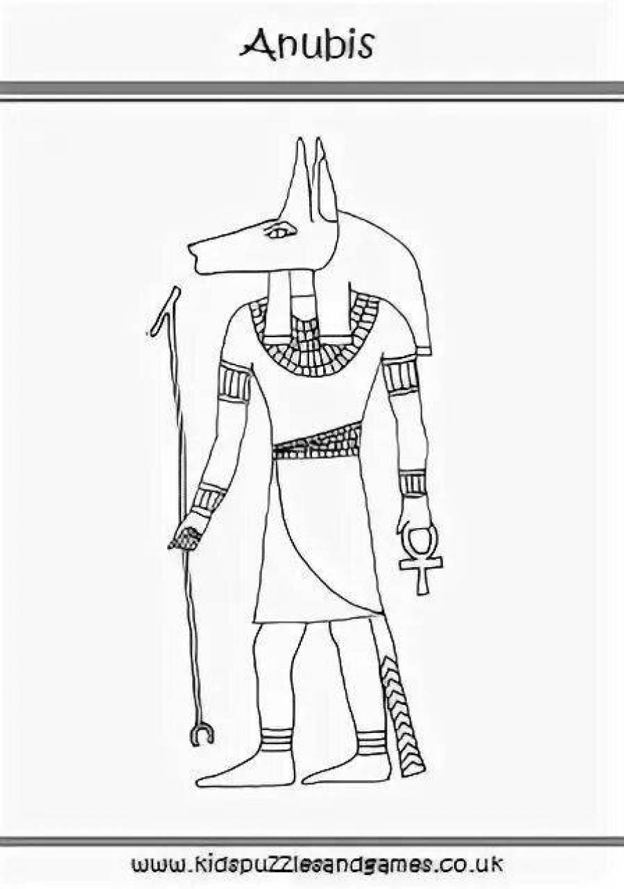 Coloring Pages Anubis god of ancient egypt (36 pcs) - download or print ...