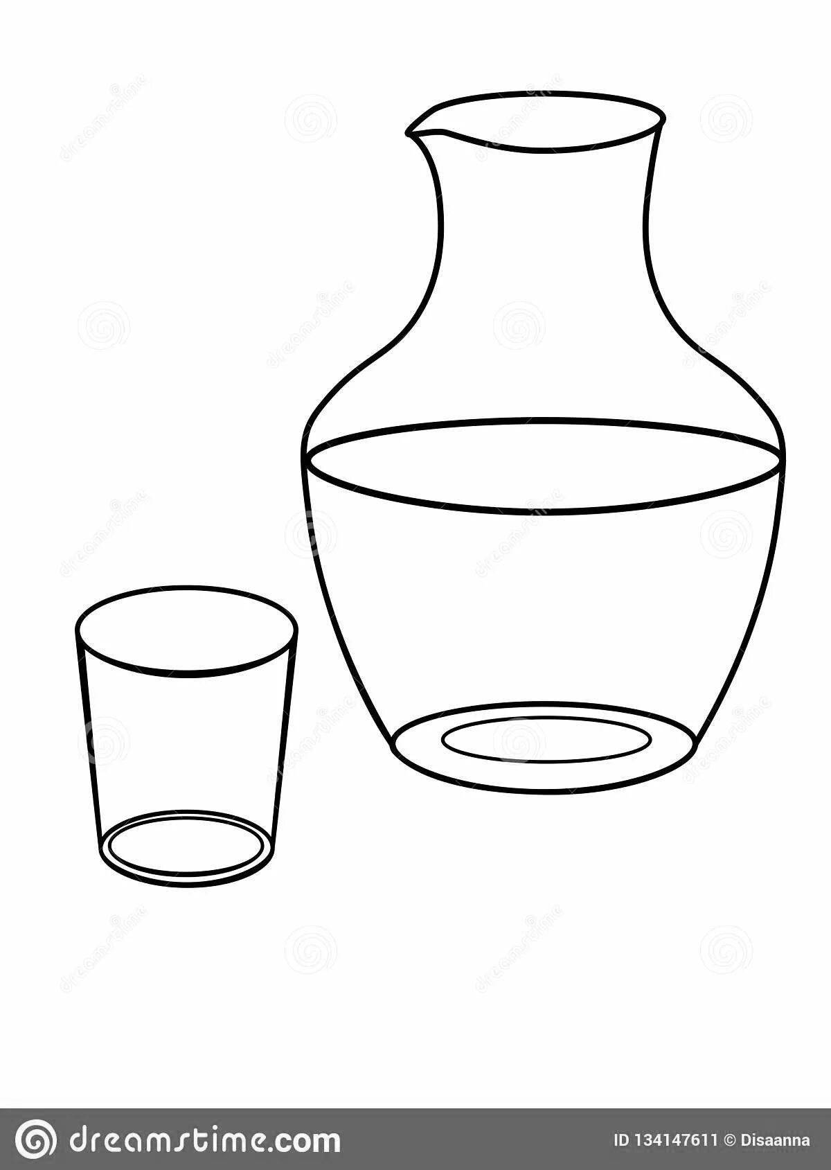 Стакан С Водой Раскраски - 70 фото