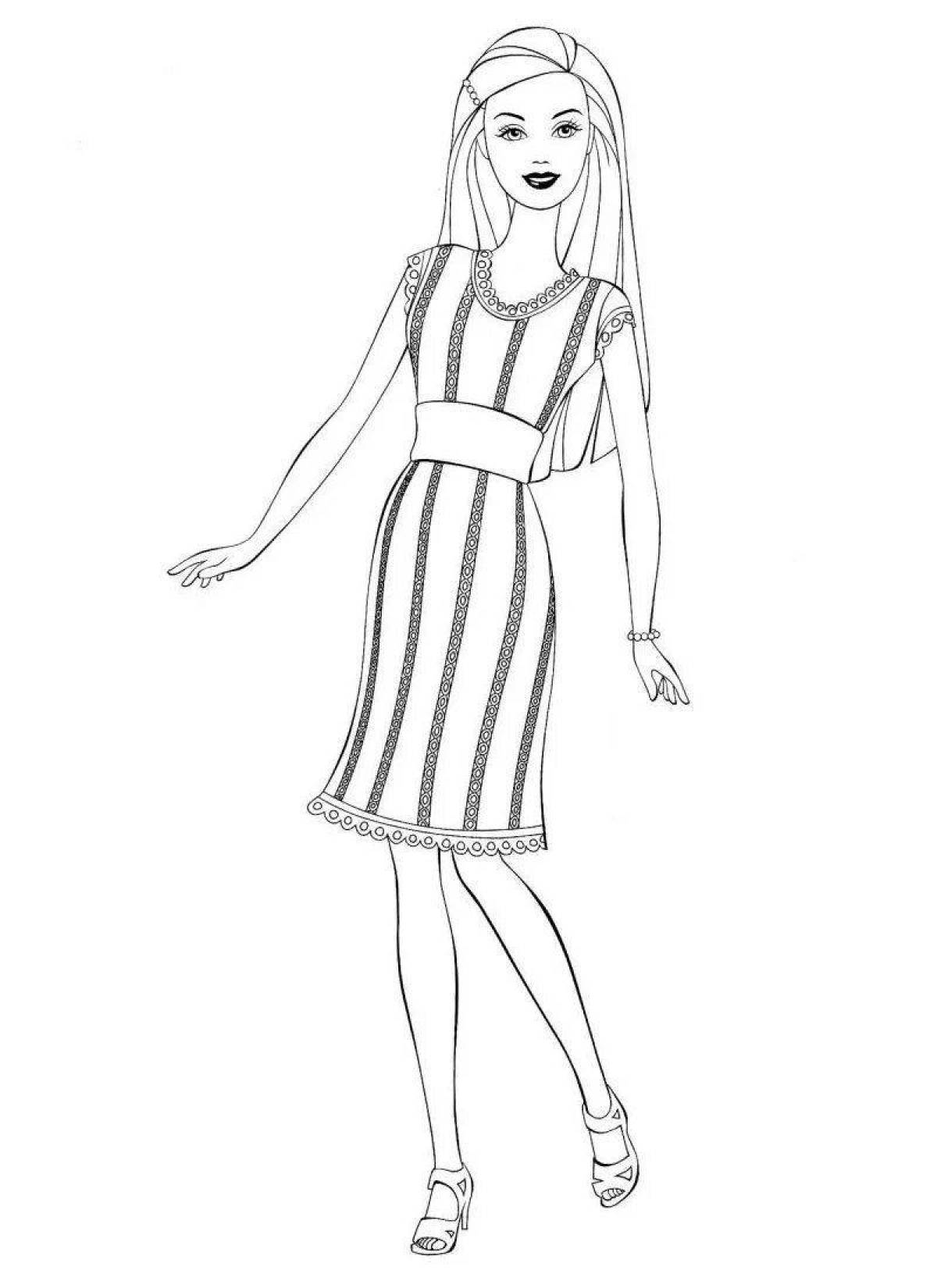 Coloring Pages Barbie full length (9 pcs) - download or print for free ...