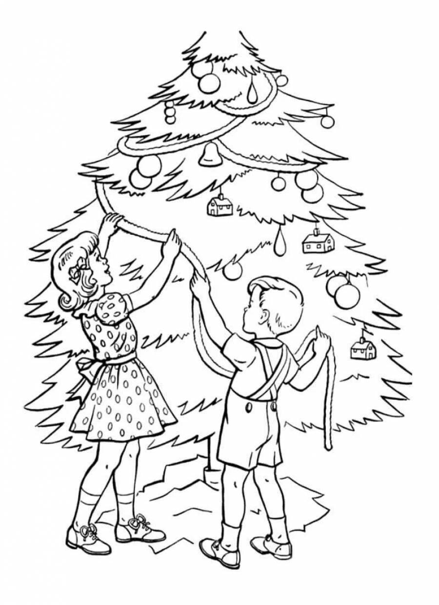 Раскраски К рассказу елка зощенко (29 шт.) - скачать или распечатать ...