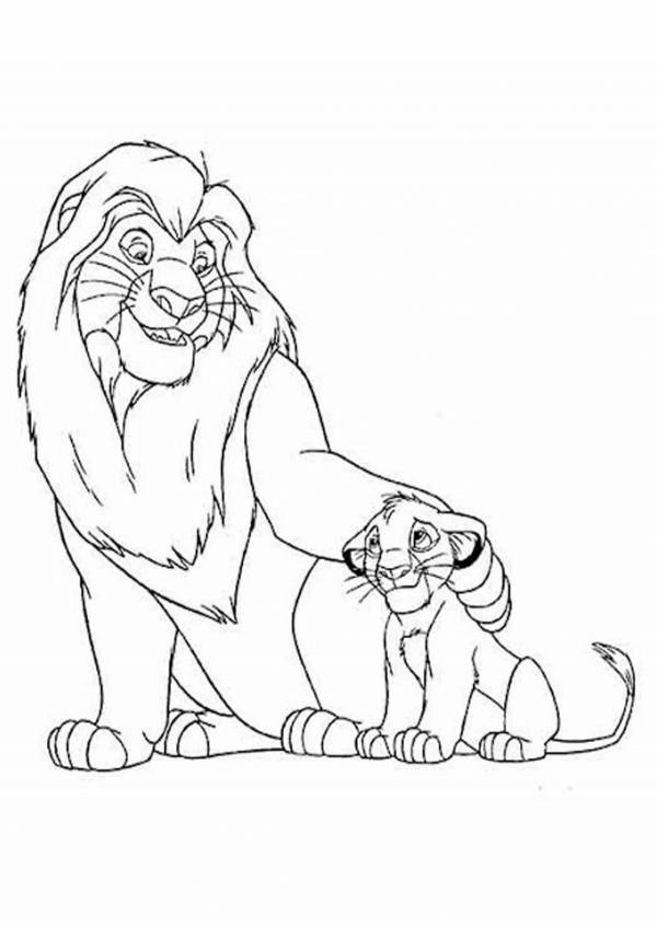 Раскраски Симба младший (39 шт.) - скачать или распечатать бесплатно #19283