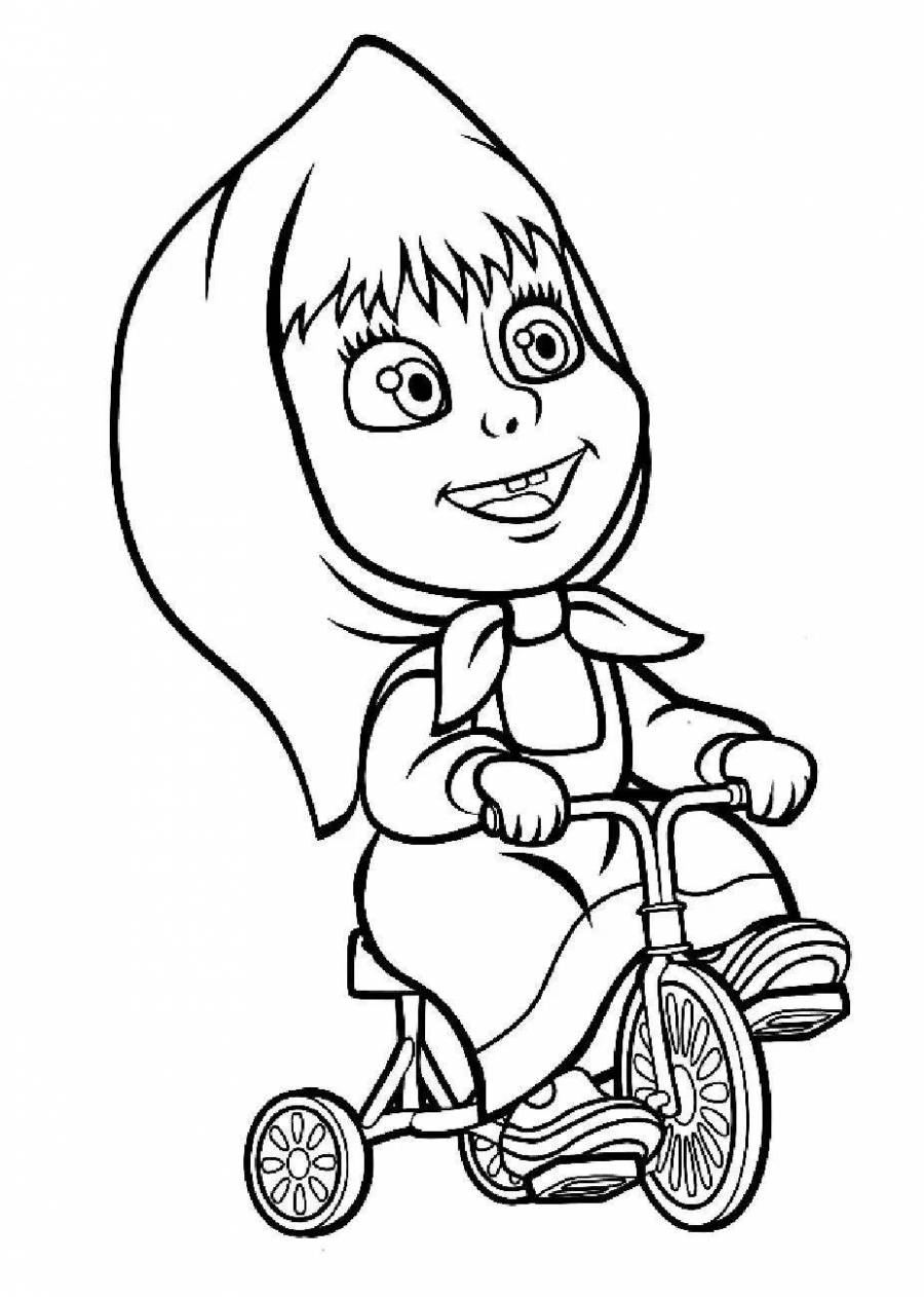 Coloring Pages Masha and Dasha and the bear (37 pcs) - download or ...