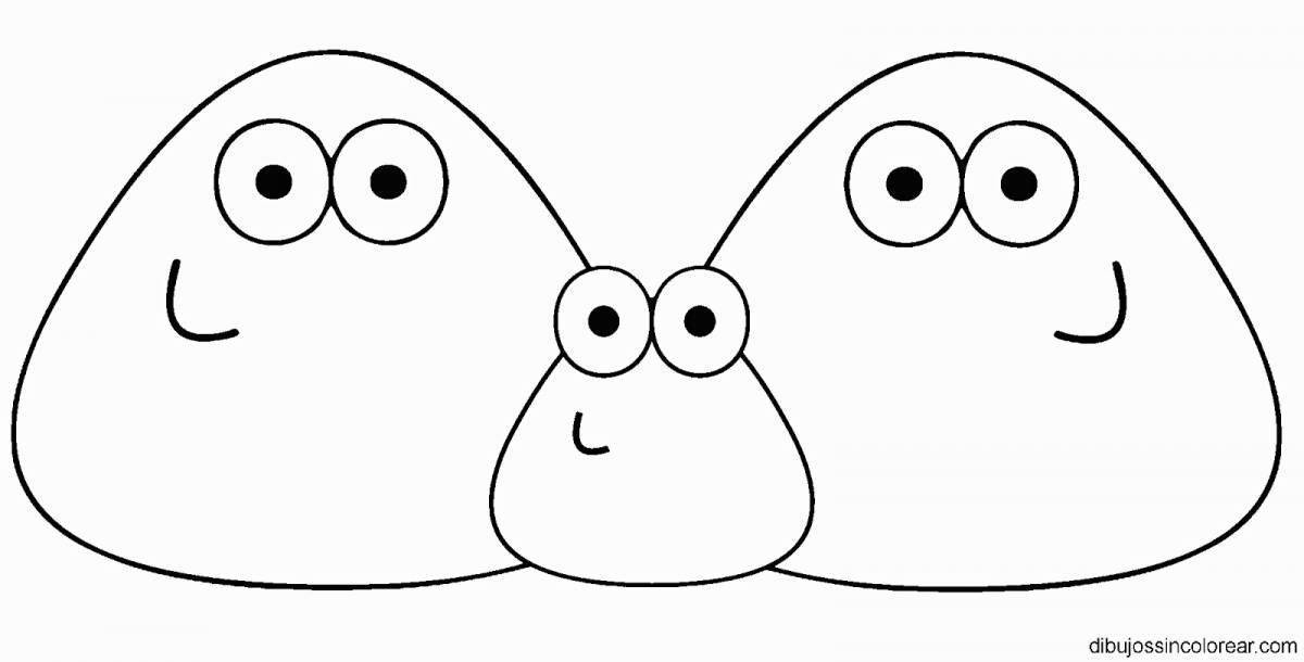 Раскраски Pou (33 шт.) - скачать или распечатать бесплатно #20376