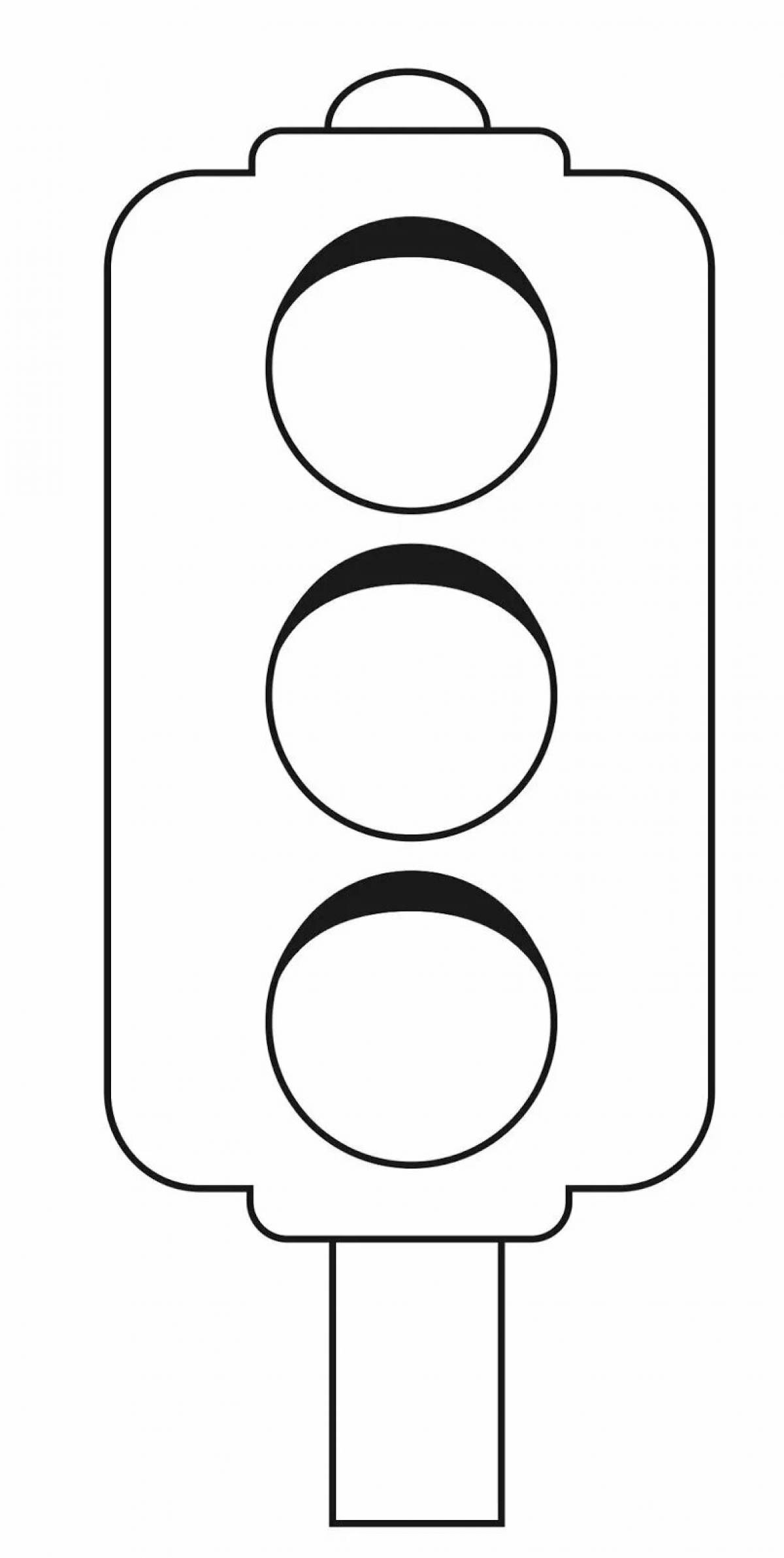 Coloring Pages Traffic light for preschool children (35 pcs) - download ...