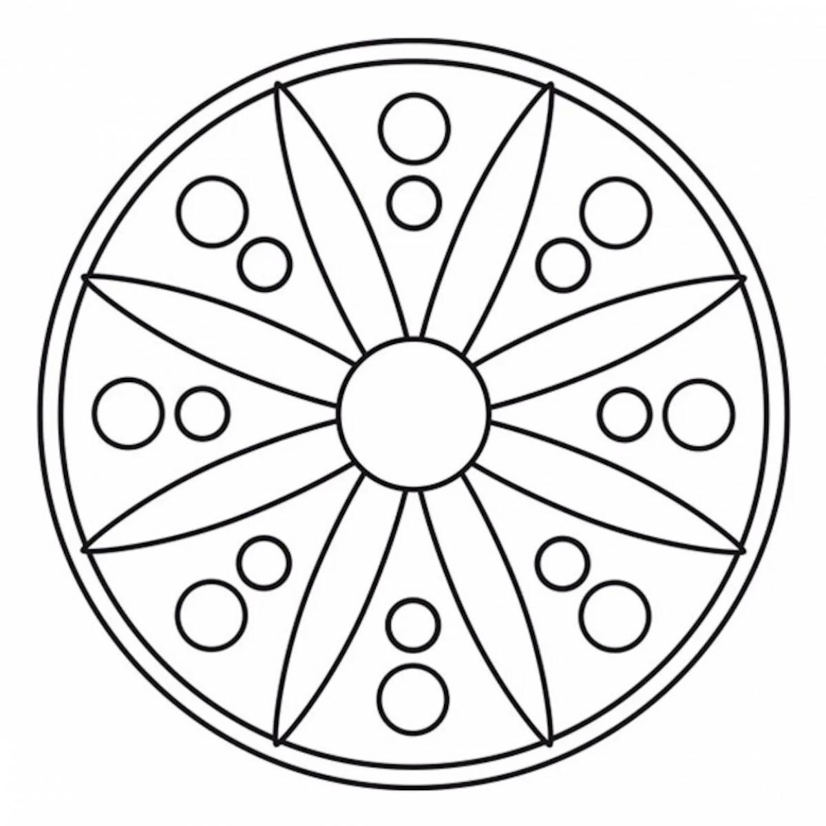 Coloring Pages Mandalas for children 5 6 years old (38 pcs) - download ...