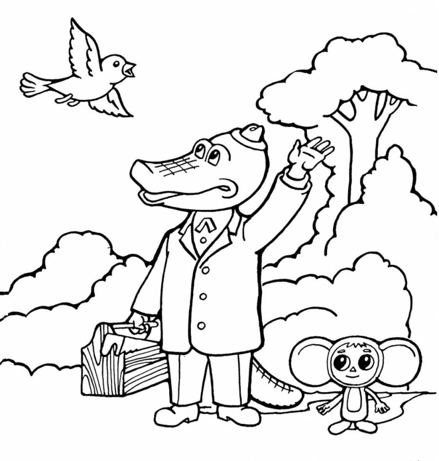 Coloring Pages Cheburashka for children (36 pcs) - download or print ...