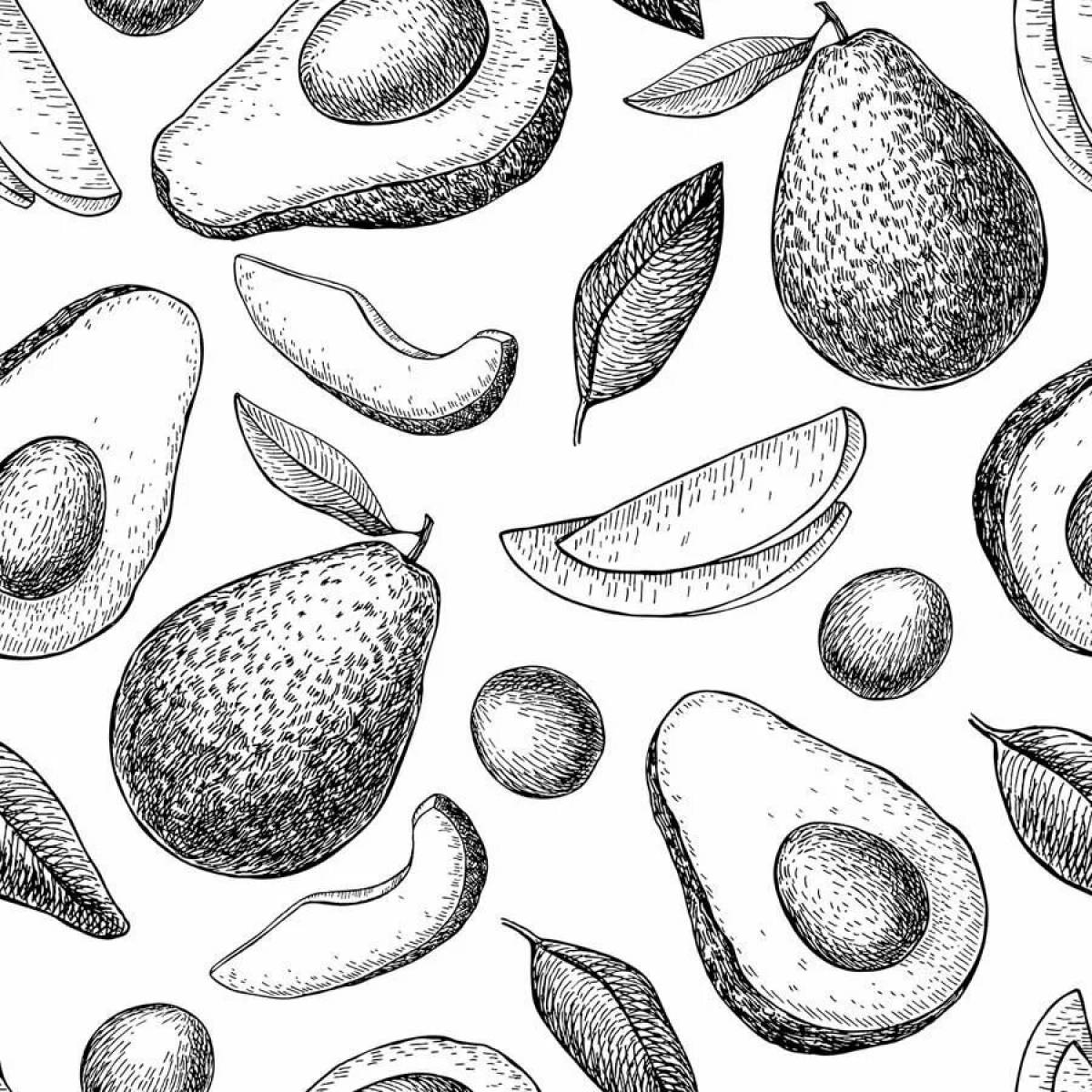 Coloring Pages Avocados are small (38 pcs) - download or print for free ...