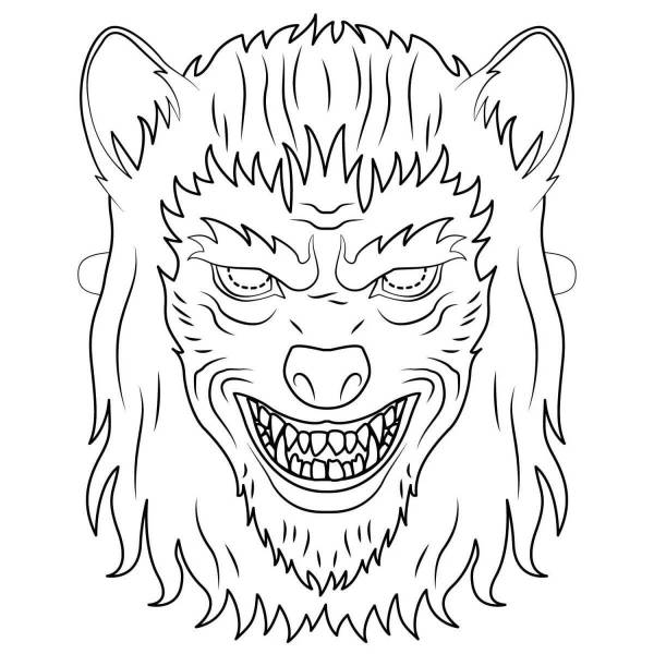 Coloring Pages Scary faces (38 pcs) - download or print for free #23890
