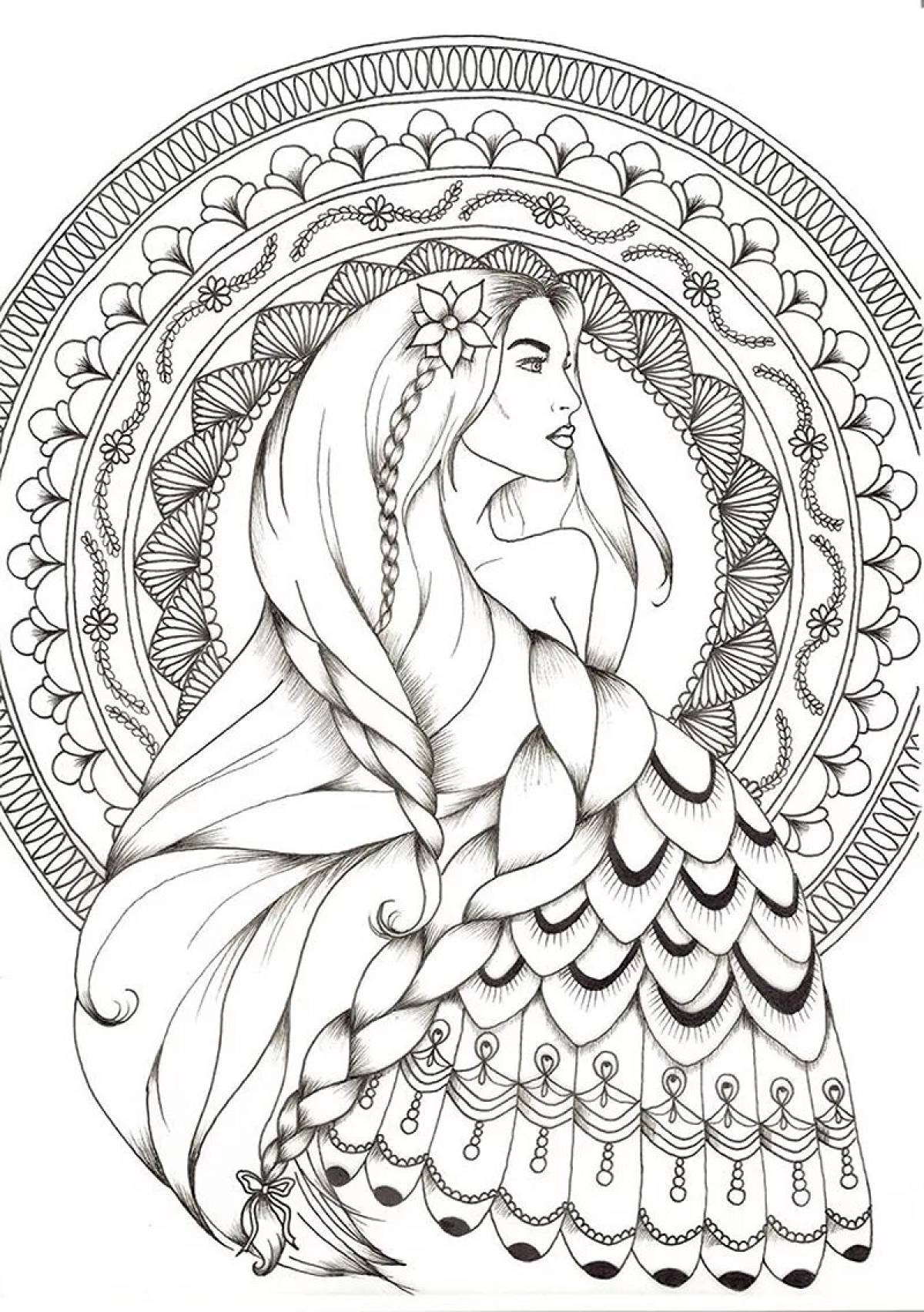 Coloring Pages For girls mandala (37 pcs) - download or print for free ...