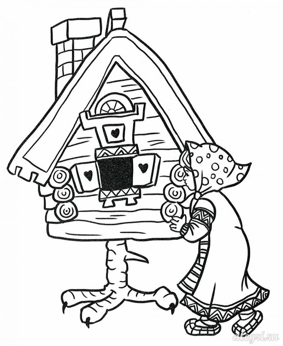 Coloring Pages Baba yaga's house (39 pcs) - download or print for free ...