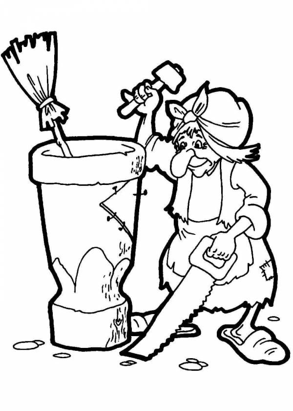 Coloring Pages Baba yaga for children 3 4 years old (28 pcs) - download ...