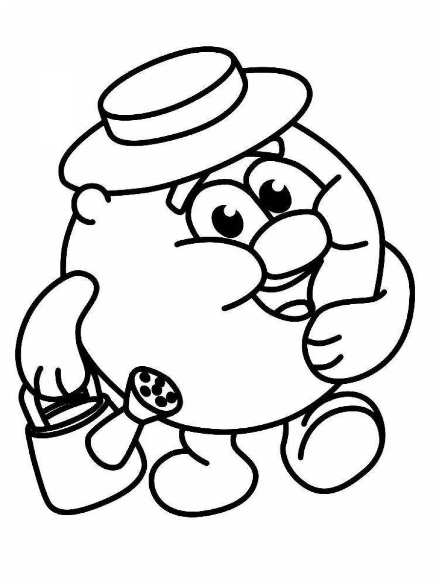 Coloring Pages Smeshariki for children (38 pcs) - download or print for ...