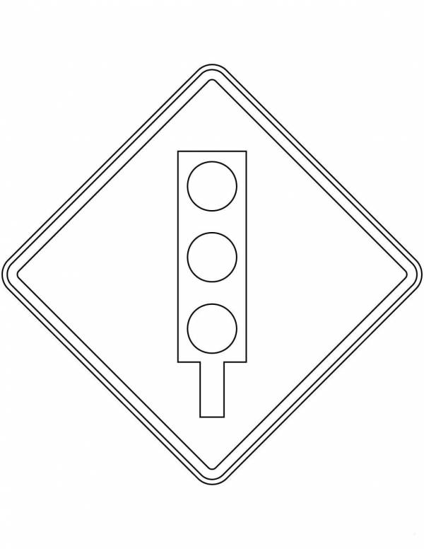 Coloring Pages Colored road signs for kids (29 pcs) - download or print ...
