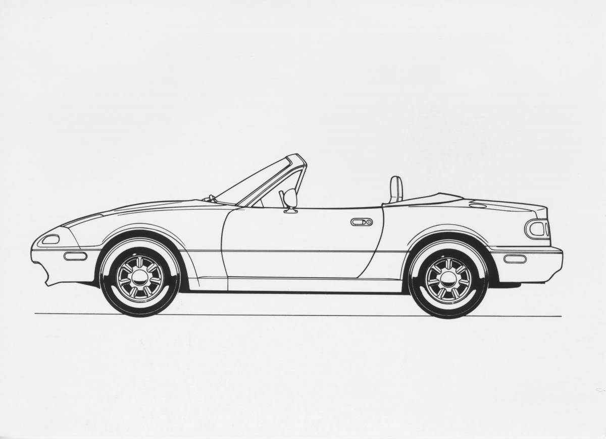 Coloring Pages Mazda miata (37 pcs) - download or print for free #29395