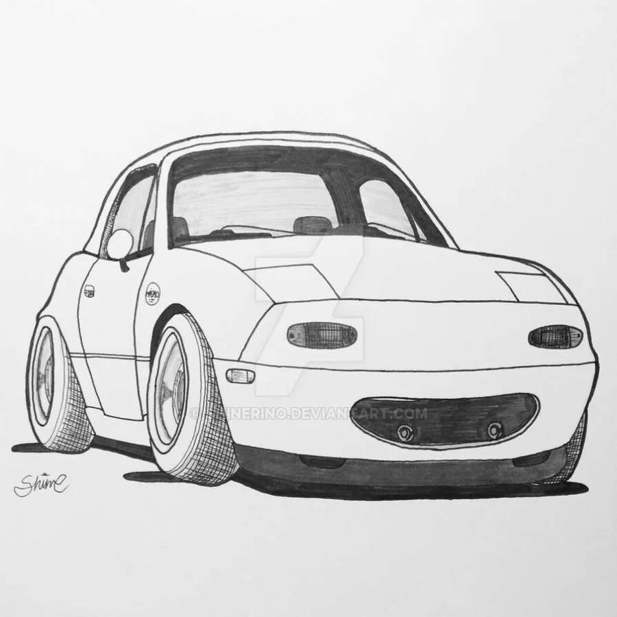 Coloring Pages Mazda miata (37 pcs) - download or print for free #29395