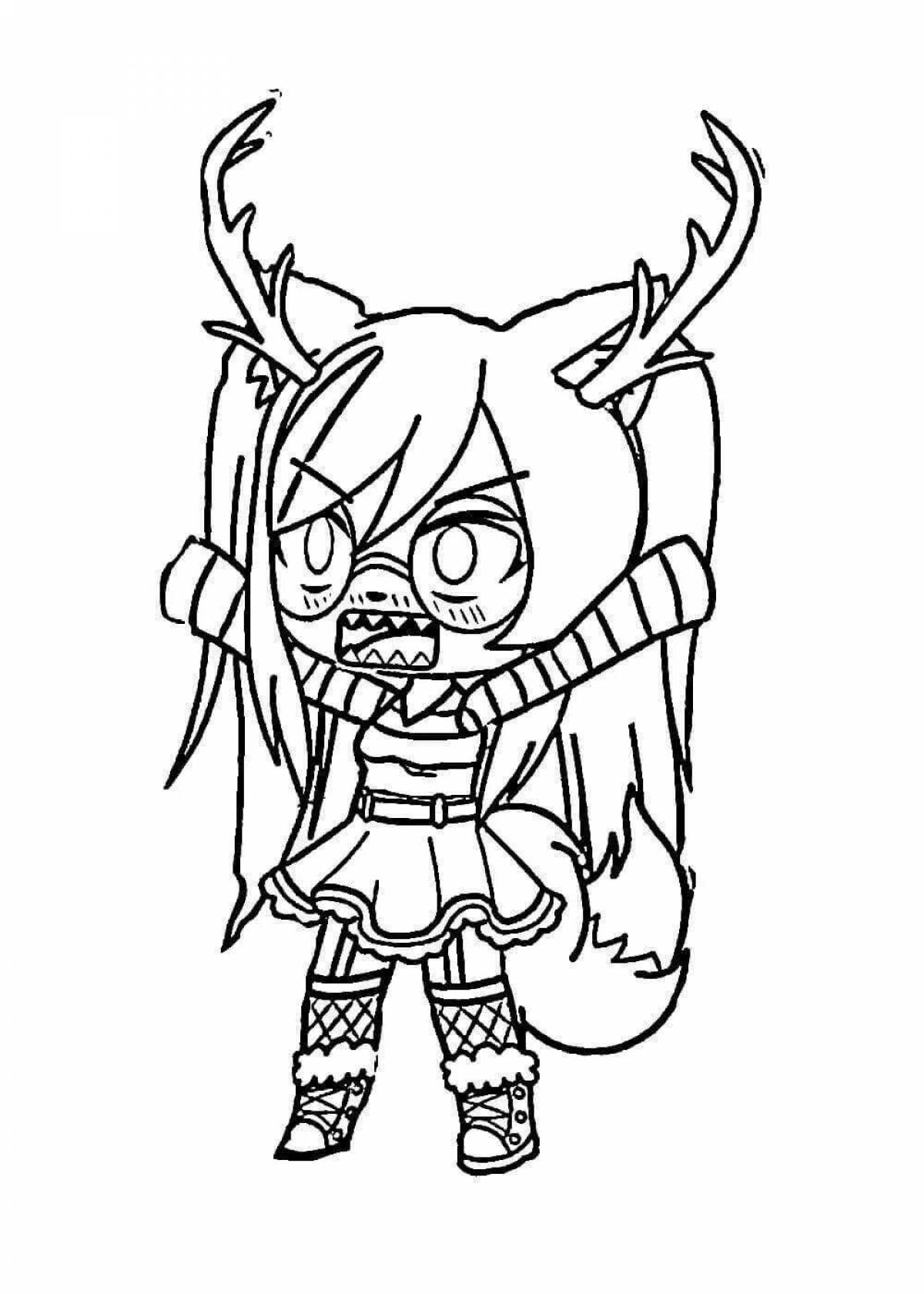 Coloring Pages Gacha club beautiful (37 pcs) - download or print for ...