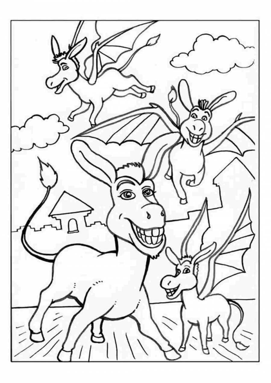 Coloring Pages Dragon from shrek (39 pcs) - download or print for free ...