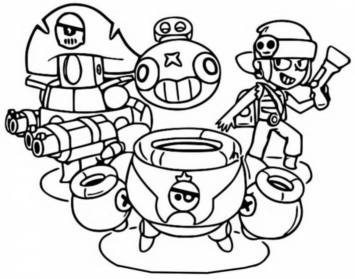 Coloring Pages Brawlers from brawl stars (29 pcs) - download or print ...