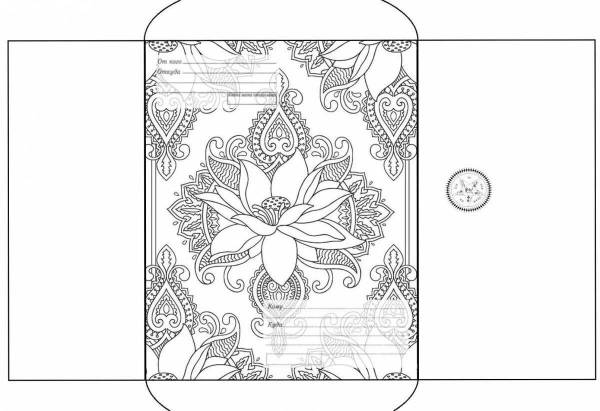 Coloring Pages Cool templates for envelopes (28 pcs) - download or ...