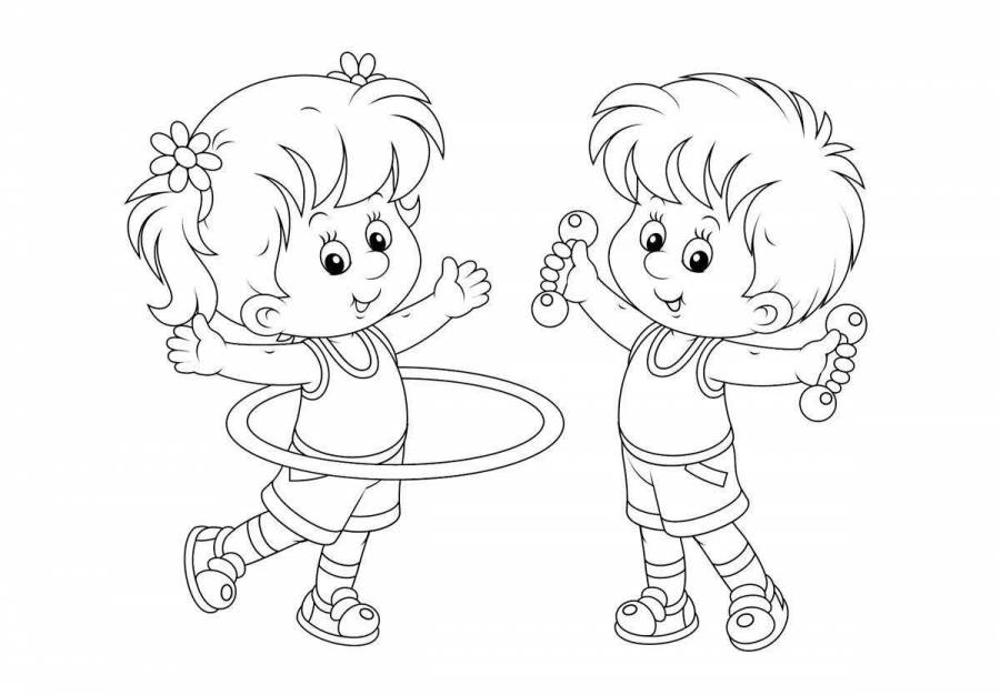 Coloring Pages Physical education and sports for children (29 pcs ...