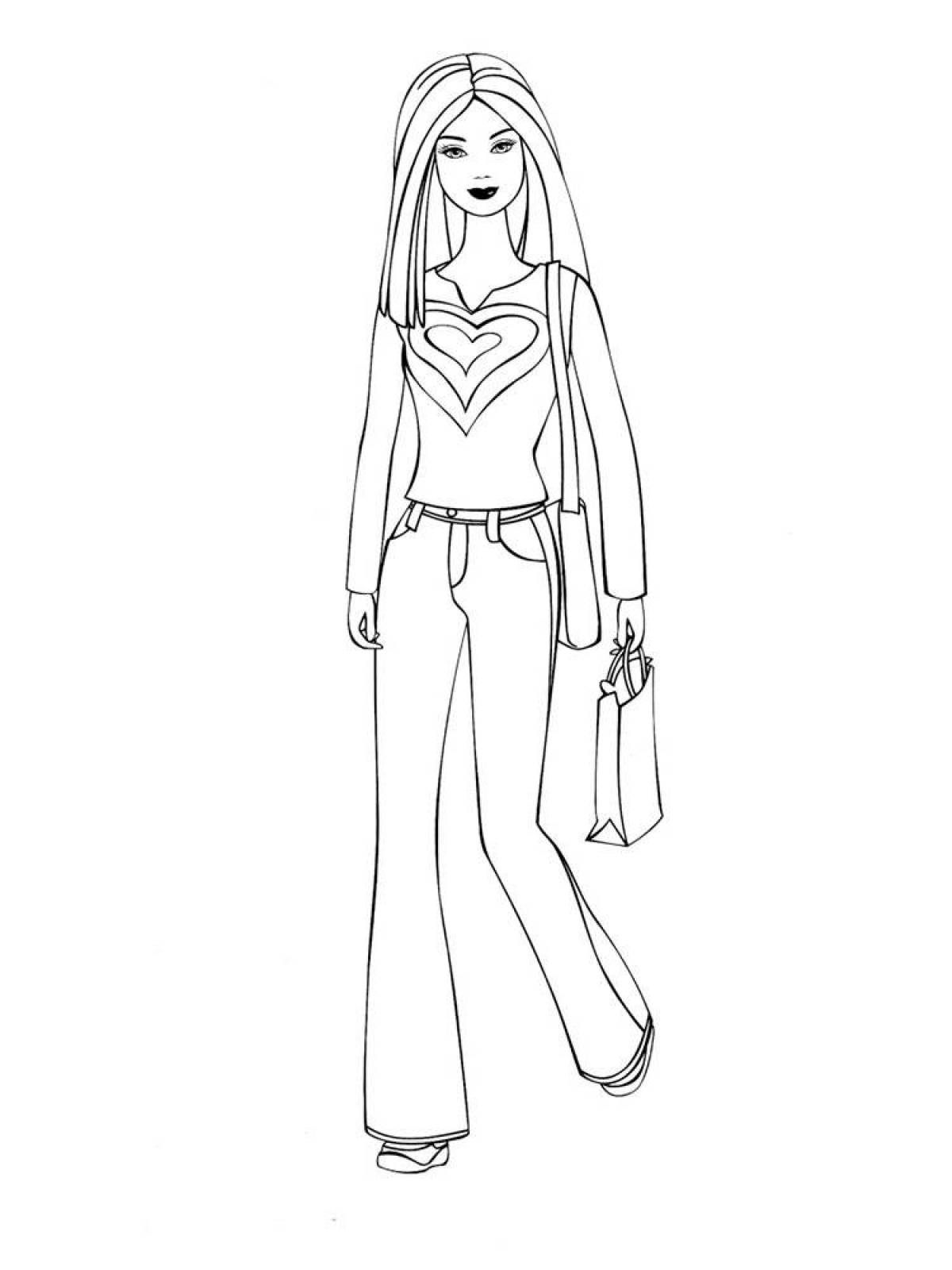 Coloring Pages Full body girl (38 pcs) - download or print for free #2806