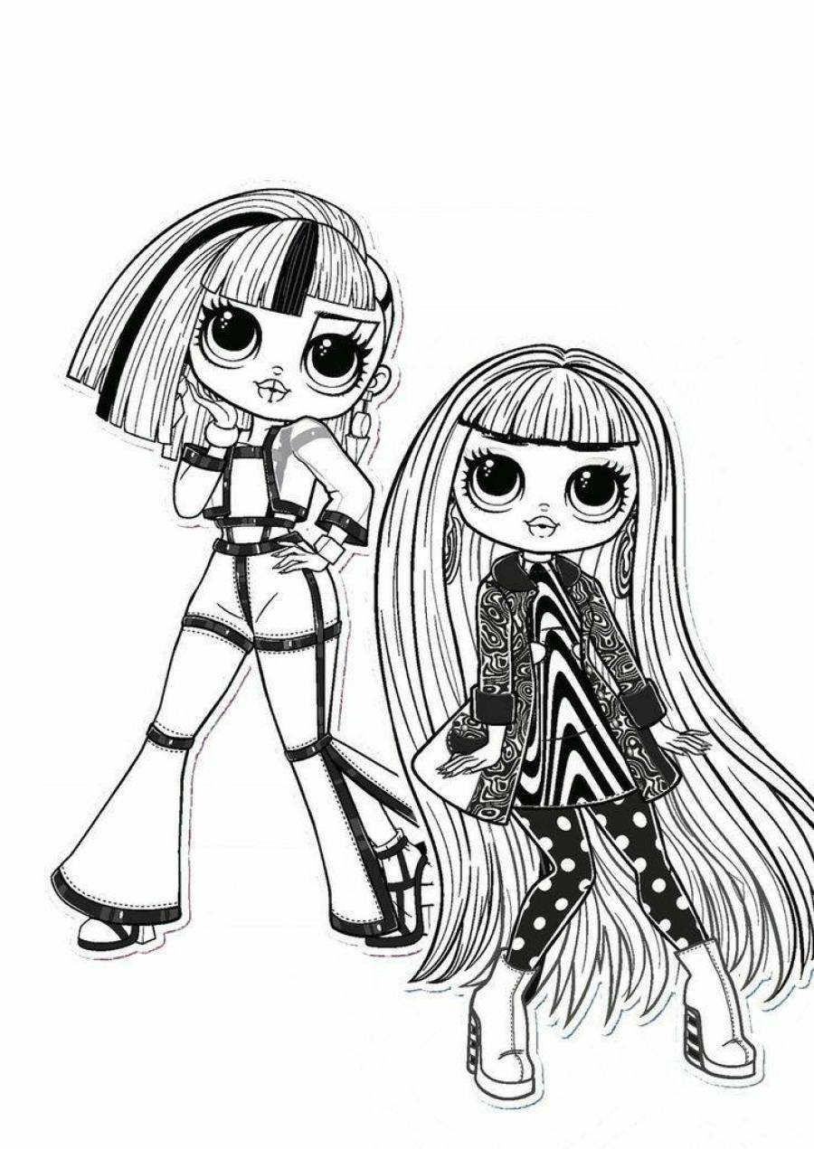 Раскраски Кукла лол омг (19 шт.) - скачать или распечатать бесплатно #3976