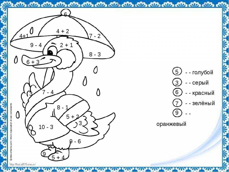Coloring Pages Examples for grade 1 in mathematics within 10 (29 pcs ...