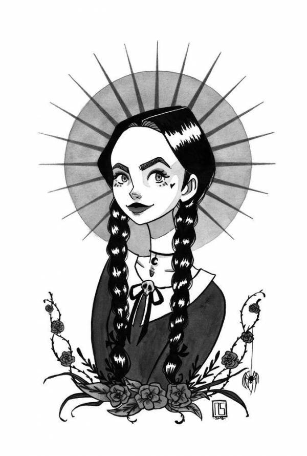 Раскраски Wednesday addams (25 шт.) - скачать или распечатать бесплатно ...