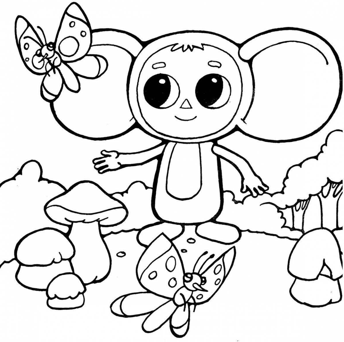 Coloring Pages Cheburashka picture for kids (24 pcs) - download or ...