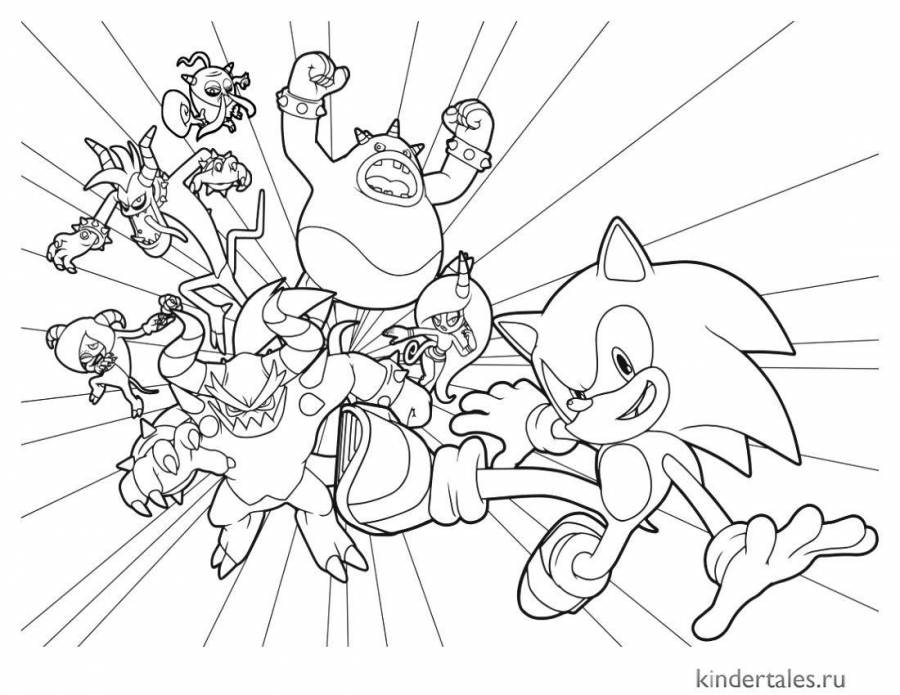 Раскраски Соник в кино 2 (24 шт.) - скачать или распечатать бесплатно #4241