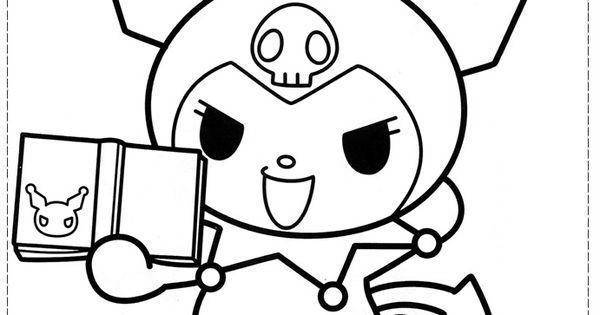 Coloring Pages Kuromi black and white (26 pcs) - download or print for ...