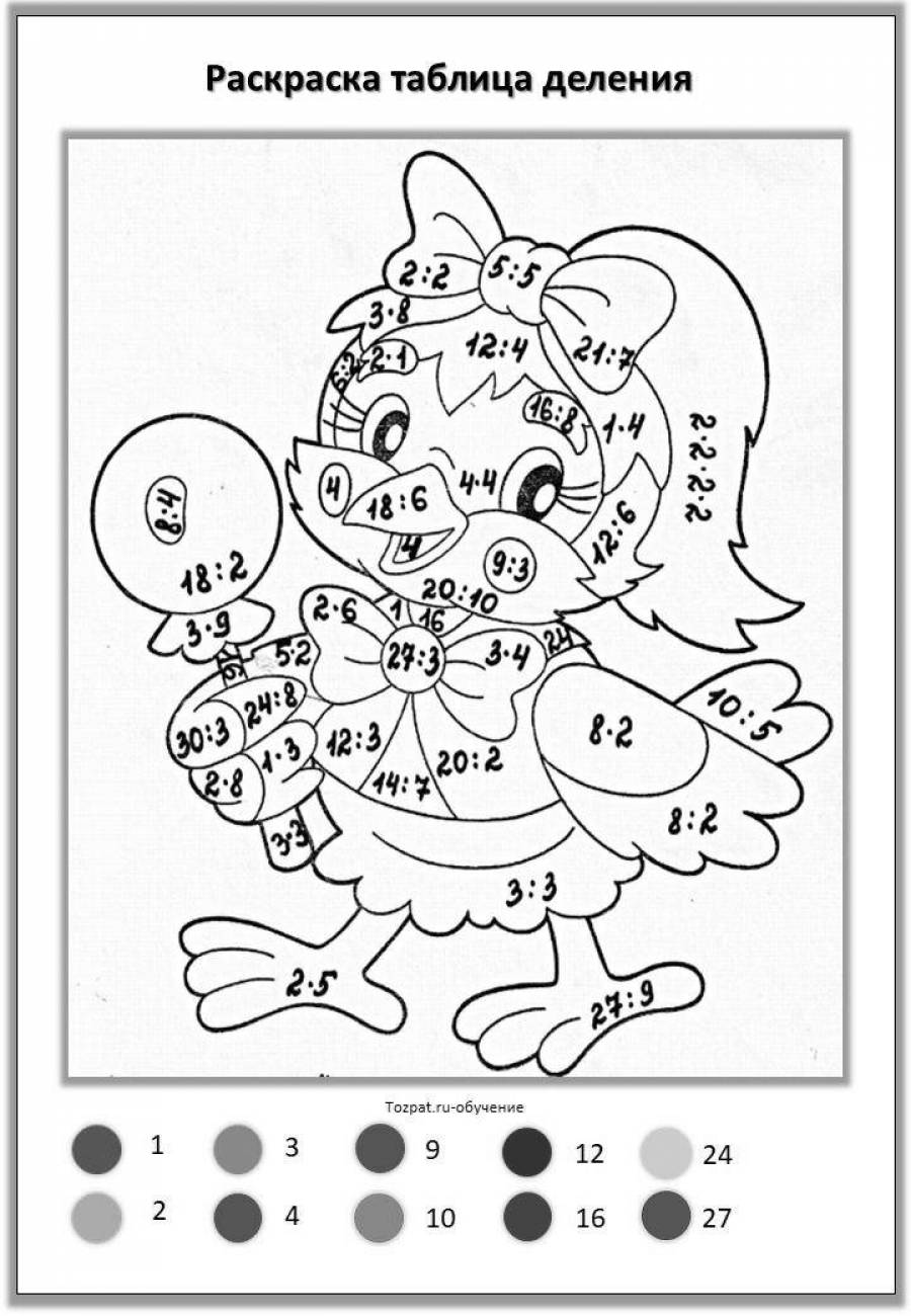 Coloring Pages Multiplication table by 2 (25 pcs) - download or print ...