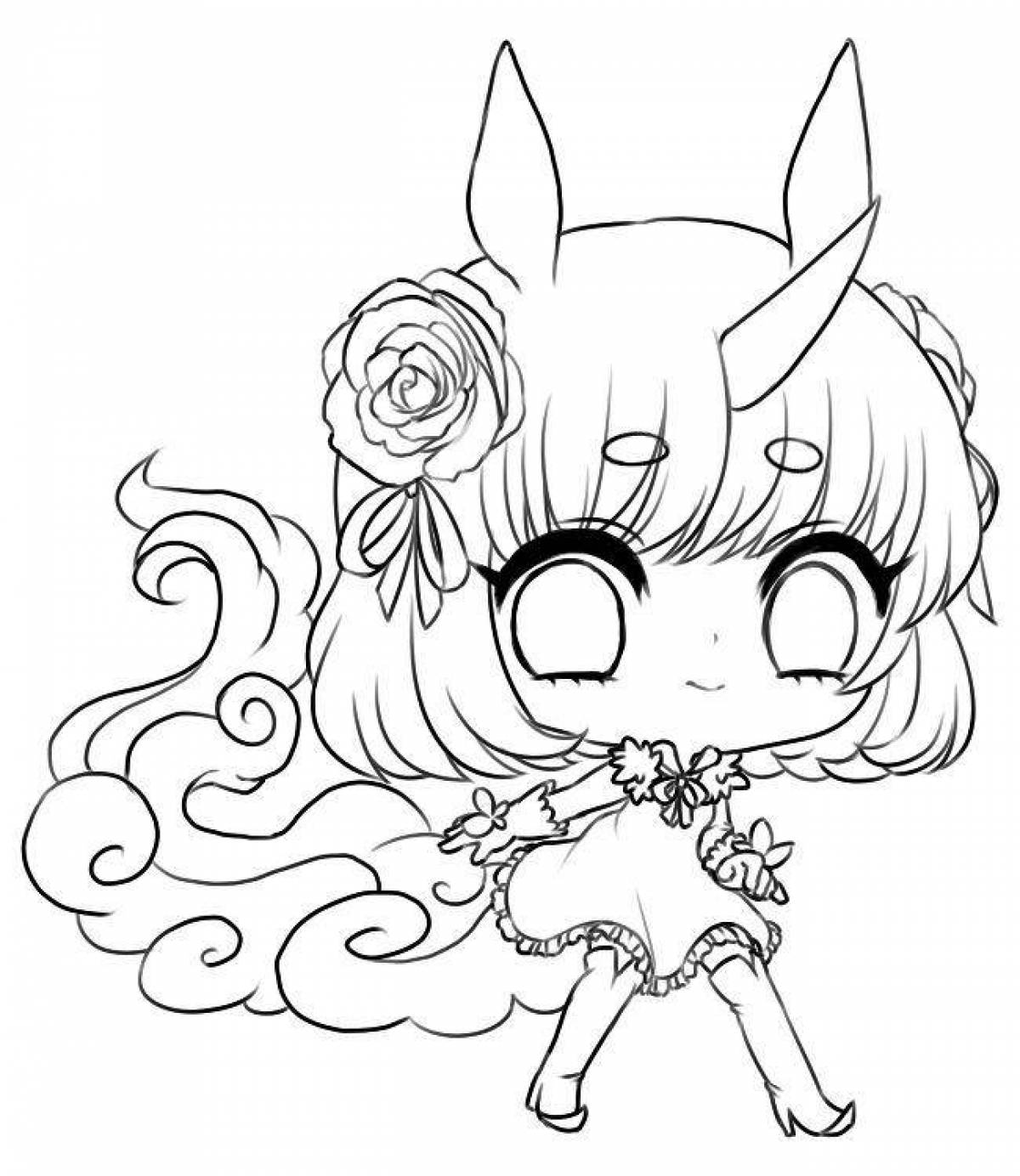 Coloring Pages Anime chibi (28 pcs) - download or print for free #5052