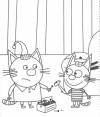 Coloring Pages Three cats coloring book (39 pcs) - download or print ...