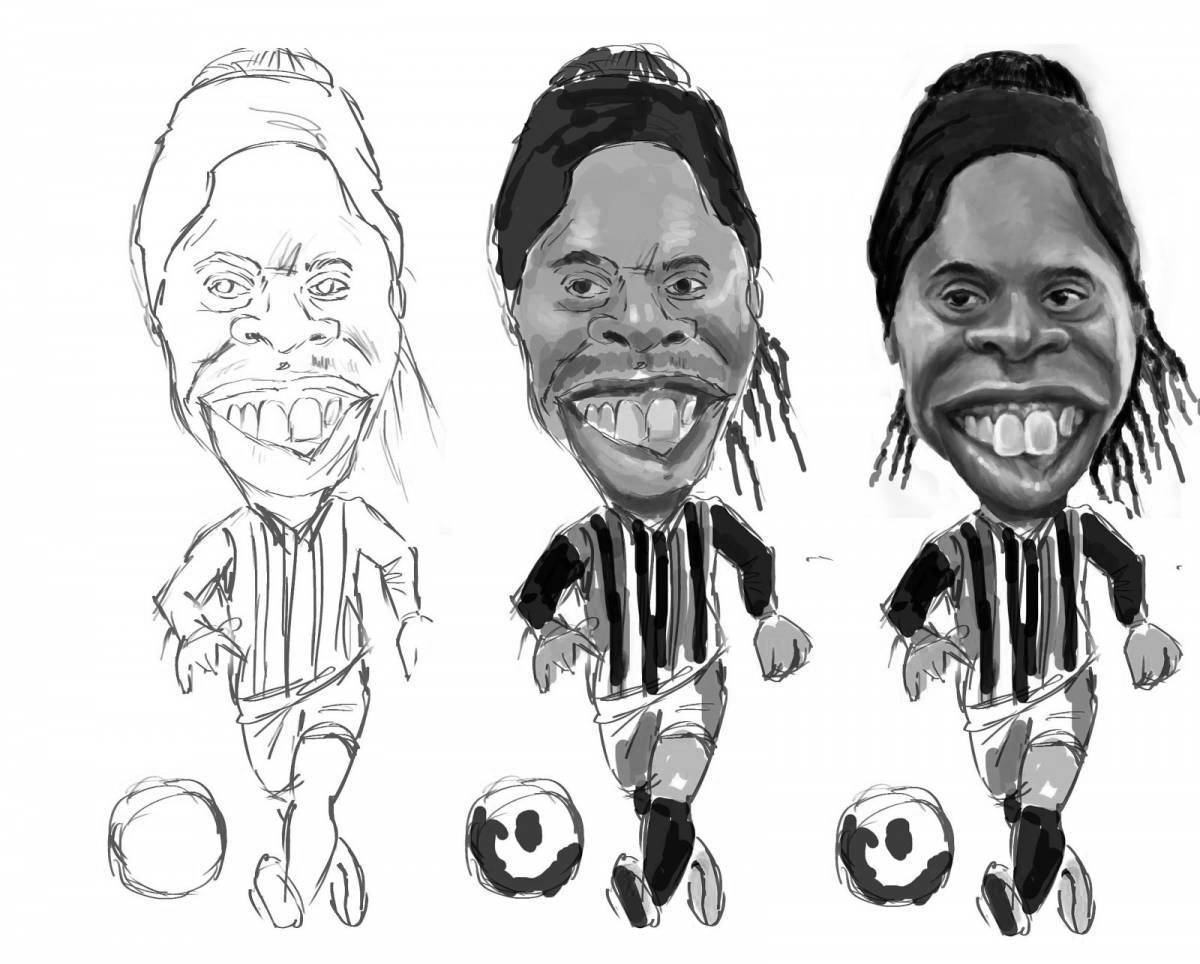 Coloring Pages Ronaldinho (28 pcs) - download or print for free #5164