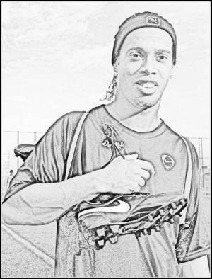 Coloring Pages Ronaldinho (28 pcs) - download or print for free #5164