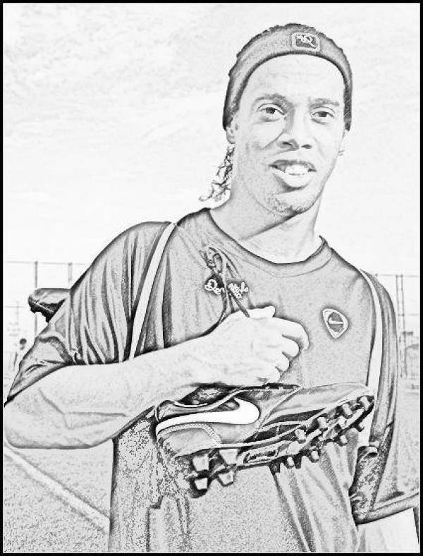 Coloring Pages Ronaldinho (28 pcs) - download or print for free #5164